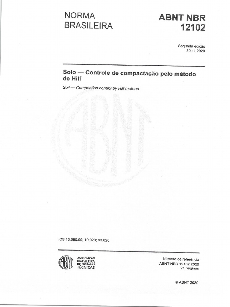 Abnt NBR 12102 - 2020 | PDF