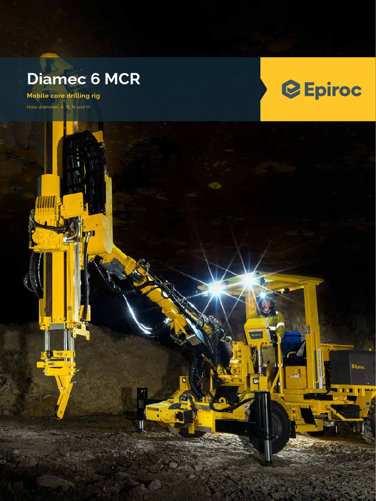Diamec 6 MCR: Mobile Core Drilling Rig | PDF | Drilling Rig | Pump