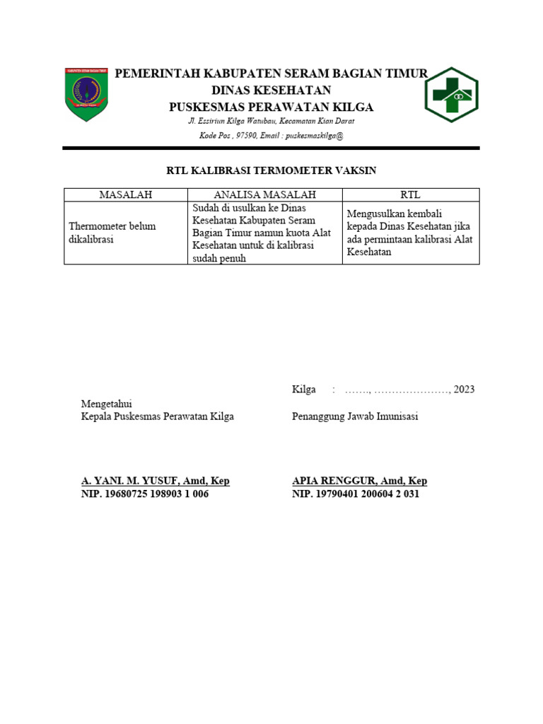 EP.4.3.1. Bukti Kalibrasi Alat Ukur Suhu Vaksin | PDF