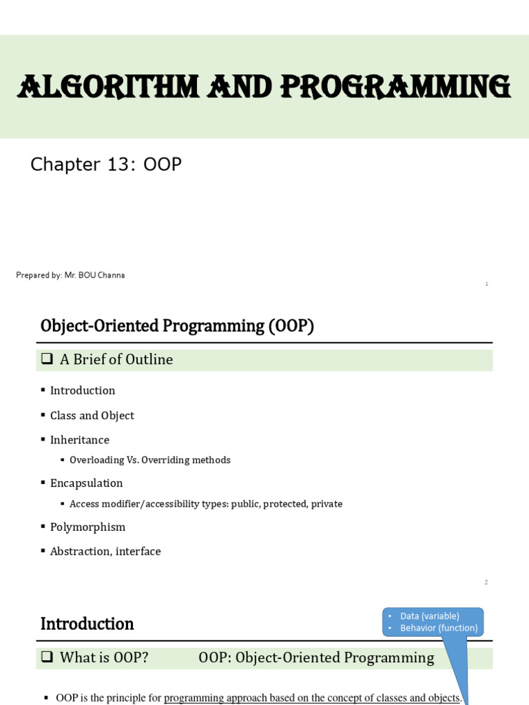 Chapter 13-OOP (Additional) V2 | PDF | Object Oriented Programming ... Chapter 13-OOP (Additional) V2 | PDF | Object Oriented Programming ...