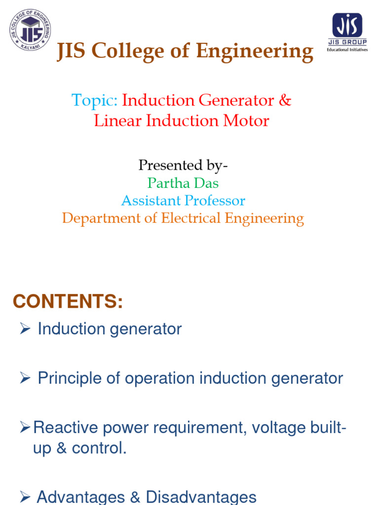 Induction Generator & Linear Motor | PDF | Electric Generator ...