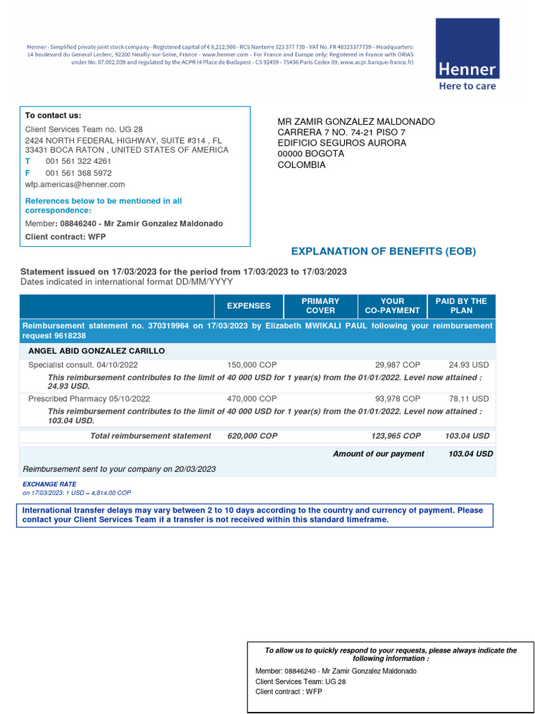 Henner | PDF | United States Dollar | Health Care