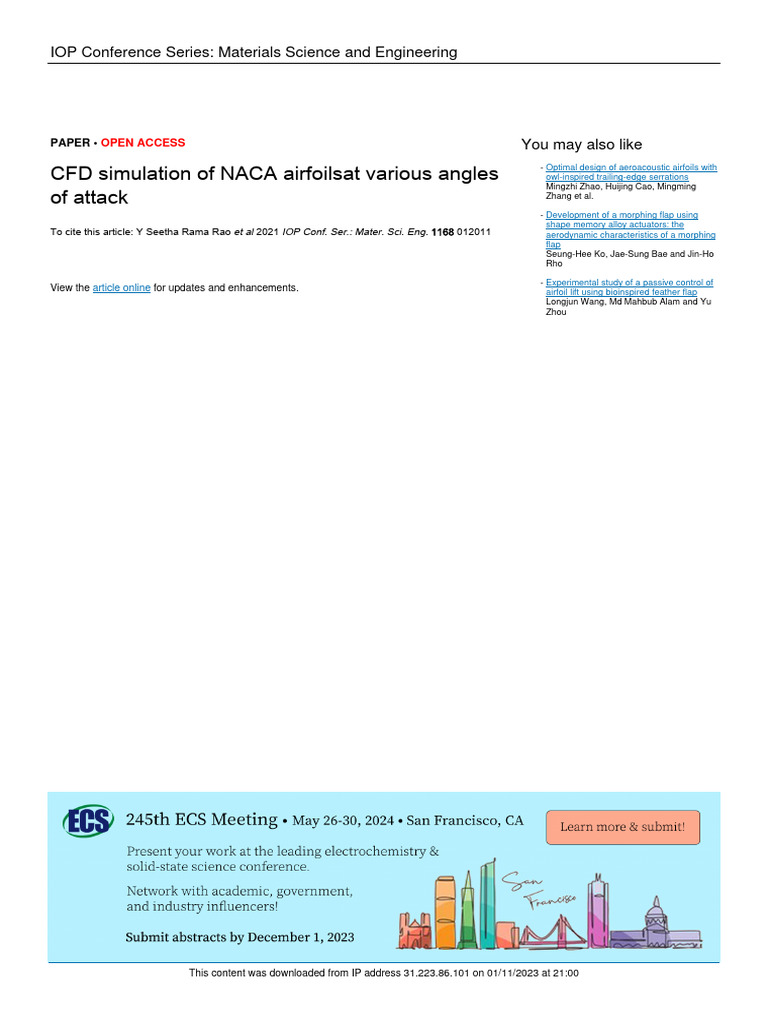 Rama Rao 2021 IOP Conf. Ser. Mater. Sci. Eng. 1168 012011 | PDF ...