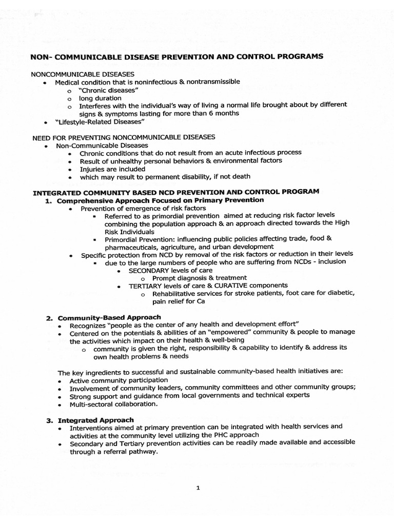 CHN - Non-Communicable Diseases | PDF