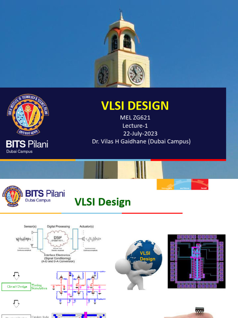 MEL ZG621 VLSI DESIGN (Lect 1) | PDF | Field Programmable Gate Array | Integrated Circuit