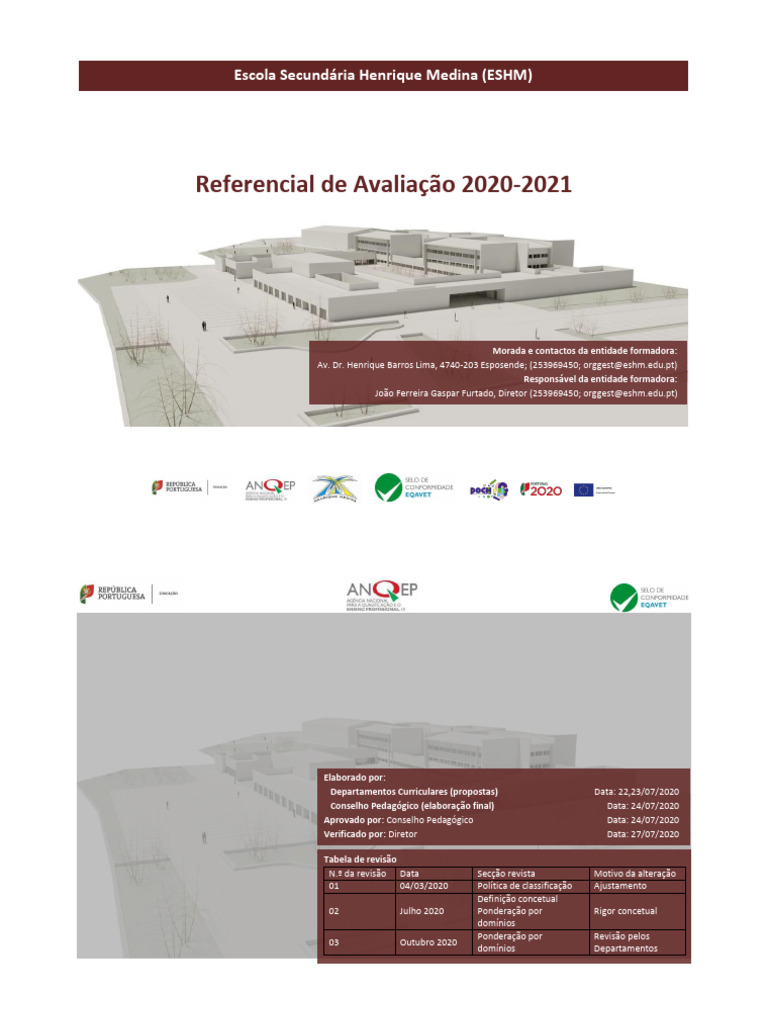 Referencial de Avaliação ESHM | PDF | Aprendizado | Pedagogia