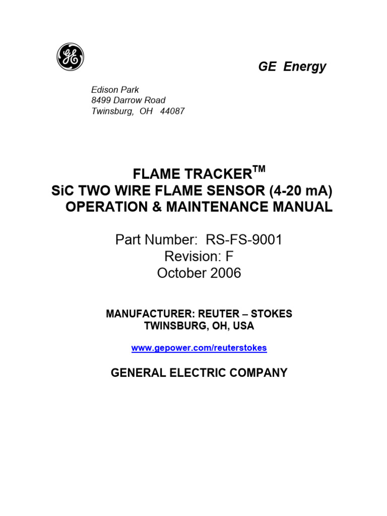 Rs-fs-9001 GT Flame Sensor | PDF | Electrical Wiring | Electrical Resistance And Conductance