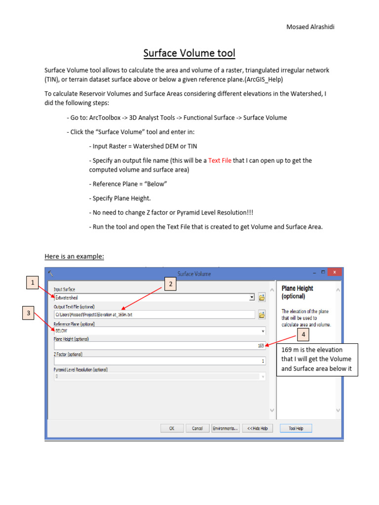 Surface Volume Tool | PDF