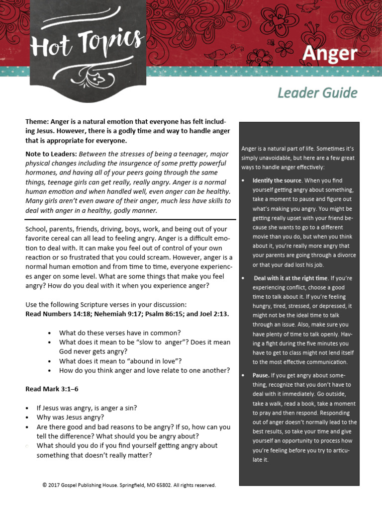 Anger | PDF | Anger | Adolescence