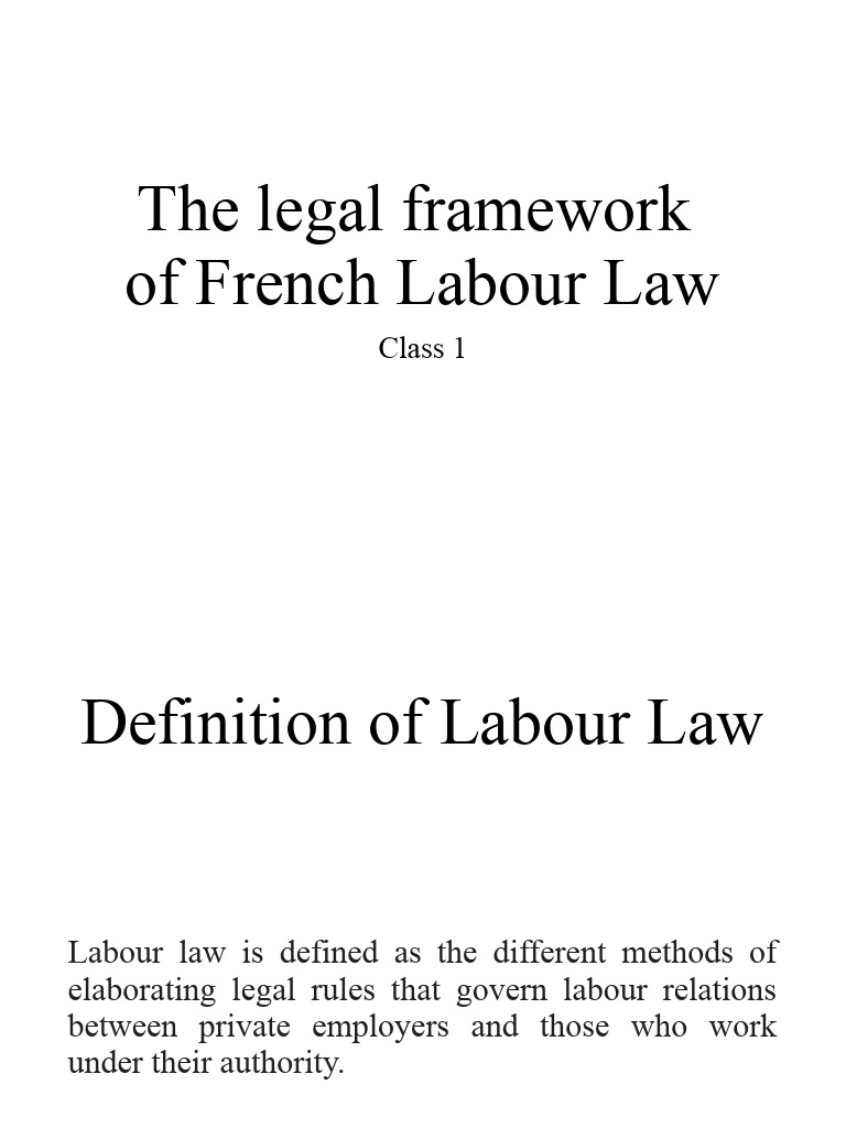 Class 1 | PDF | Labour Law | Employment