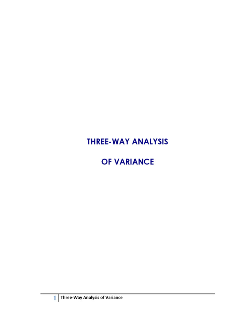 2.7 Three Way Anova | PDF | Analysis Of Variance | Teaching Mathematics