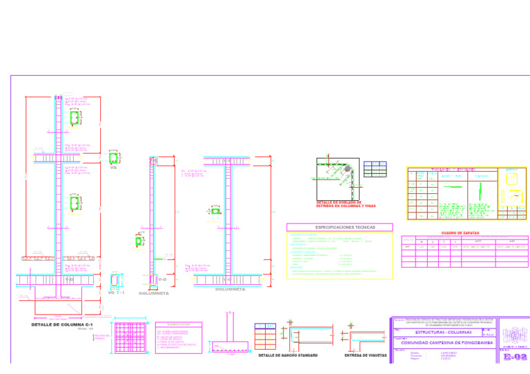 Detalle de Columna C-1: VS V-S V-S | PDF | Material compuesto ...