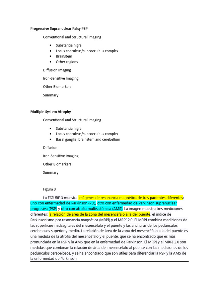 Diagnóstico de la Parálisis Supranuclear Progresiva | PDF | Enfermedad ...