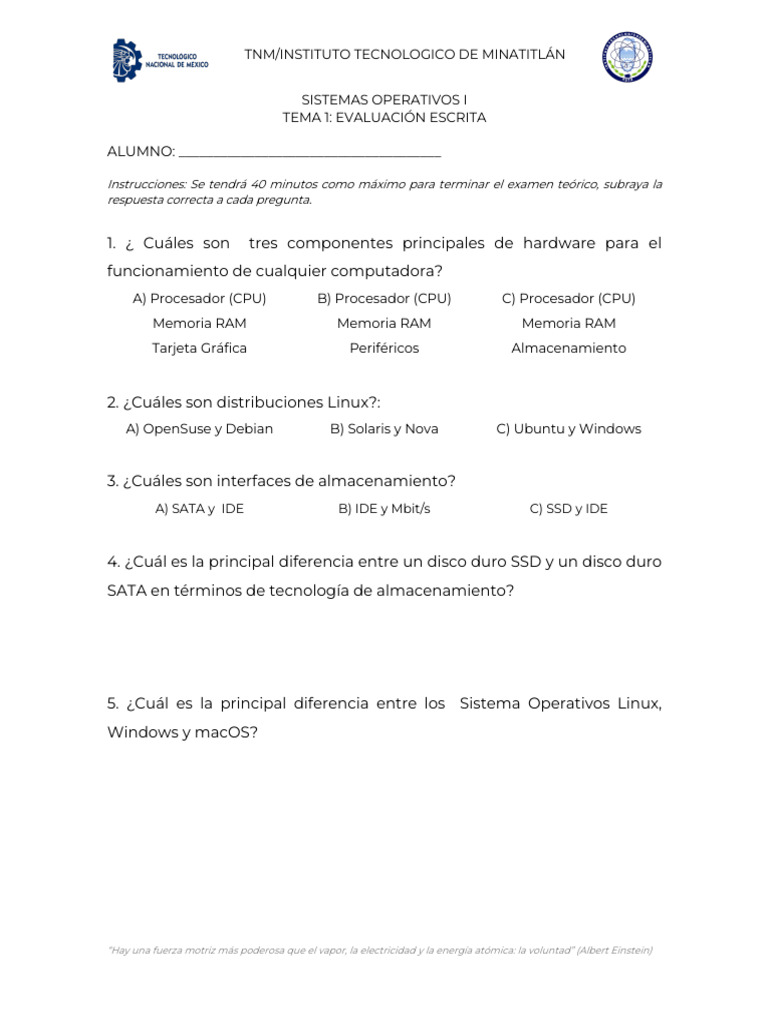 2.instrumentos Tema 1 Sistemas | PDF | Almacenamiento de datos de la computadora | Unidad ...