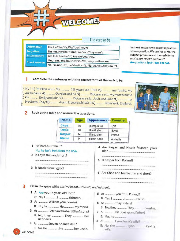 #English 2 - #Welcome + #1 - Grammar Book | PDF | Plural | Adjective