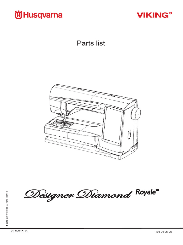 Parts Designer Diamond Royale | PDF | Sewing Machine | Screw