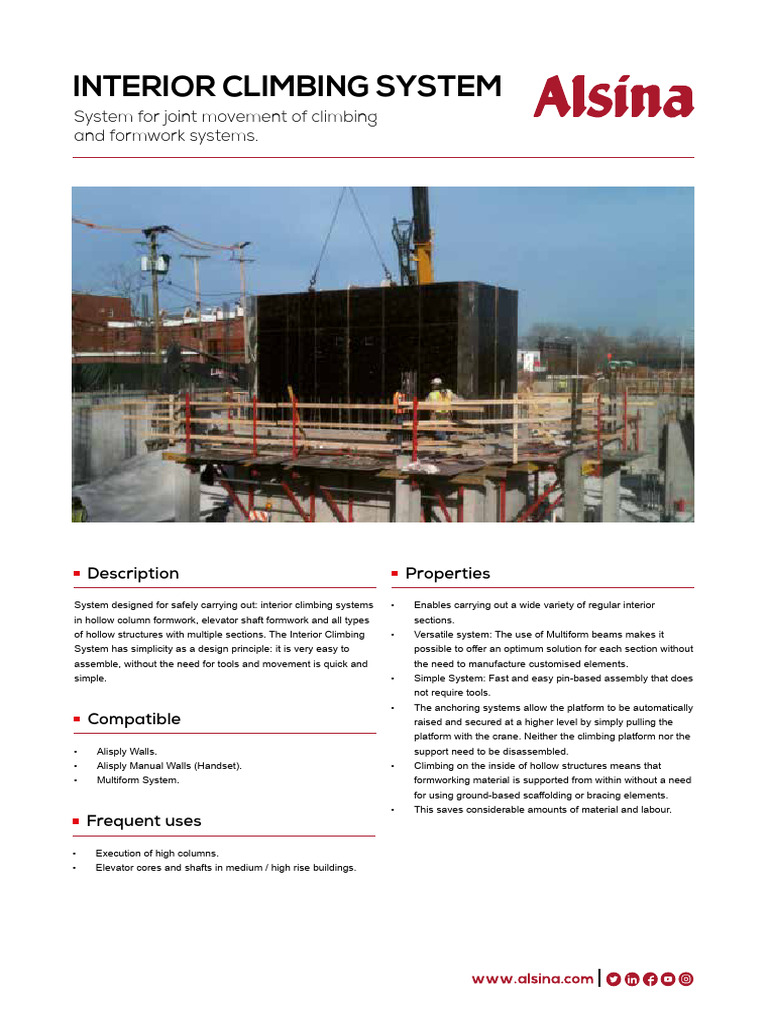 Interior Climbing System Data Sheet Eng | PDF