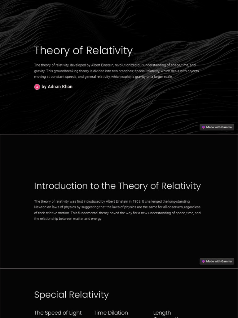 Theory of Relativity | PDF | General Relativity | Gravity