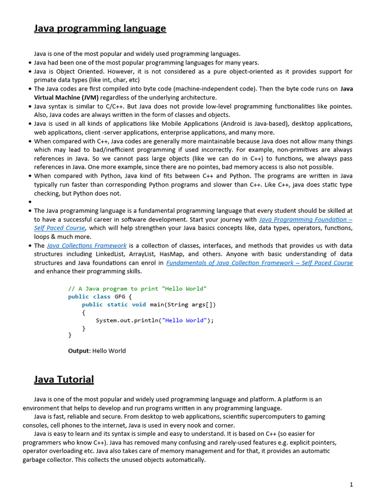 Java Documentatie | Download Free PDF | Java (Programming Language) | Java Virtual Machine