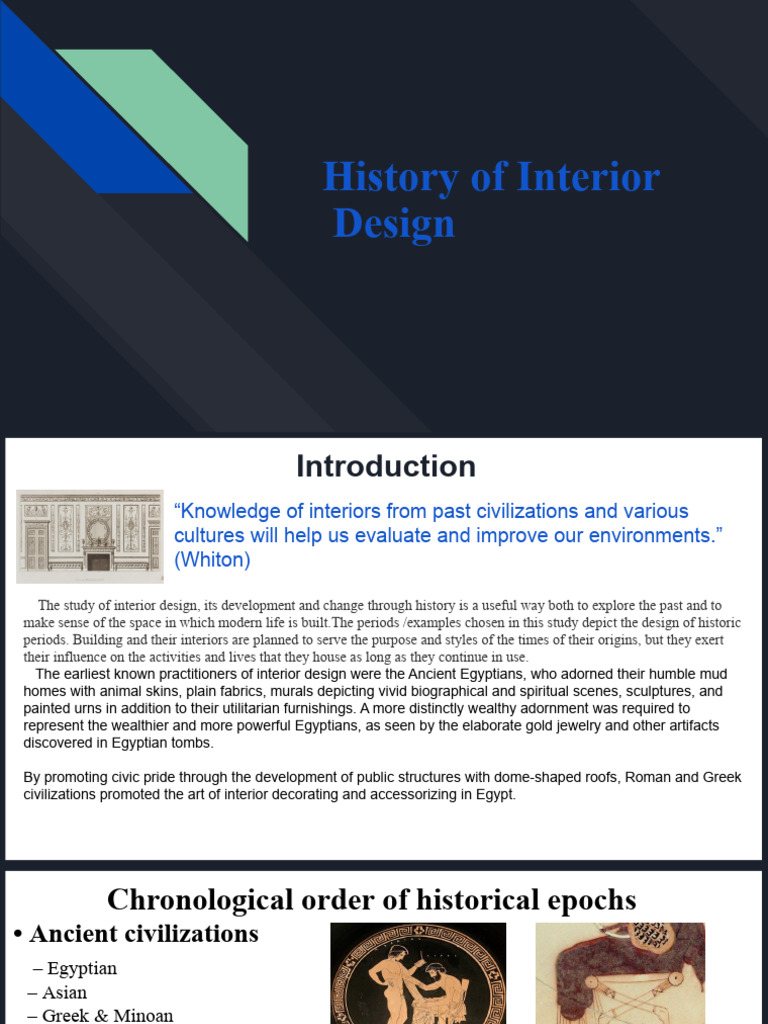 Historical Timeline of Interior Design | PDF | Furniture | Ancient Egypt