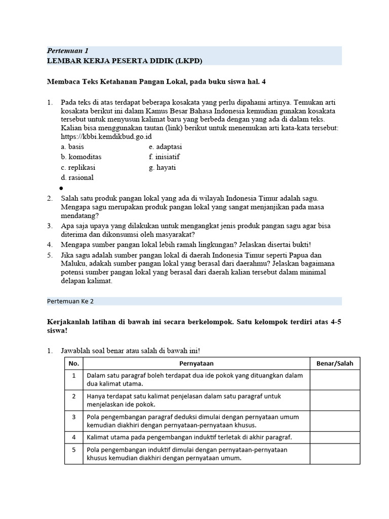 LKPD Teks Argumentasi | PDF