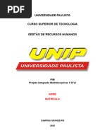 Modelo Pim I Unip | PDF | Marketing | Gestão de recursos humanos