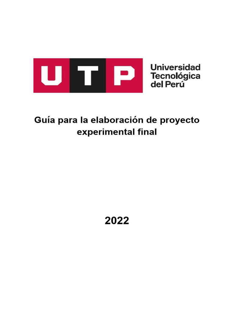 Gu%C3%ADa+Para+La+Elaboraci%C3%B3n+de+Proyecto+Experimental+Final | PDF ...