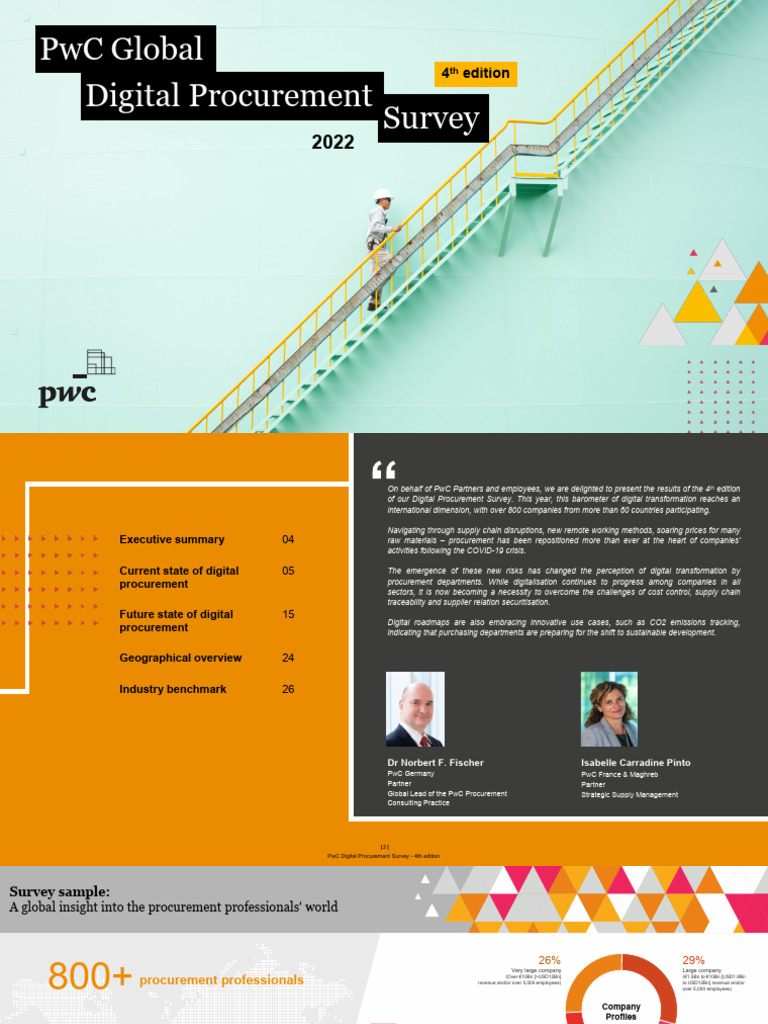 PWC Digital Procurement Survey 4th Edition 2022 | PDF | Procurement | Supply Chain