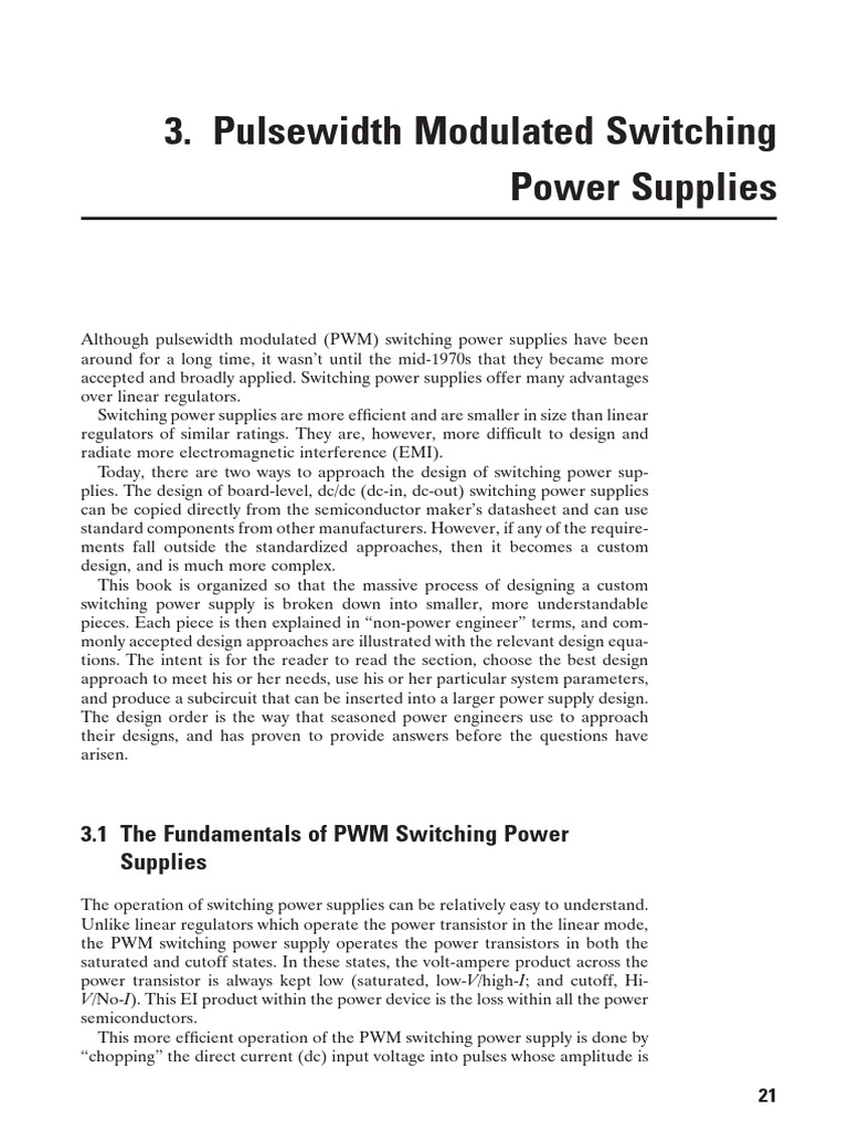Fundamentals of PWM SMPS | PDF | Power Supply | Electrical Components