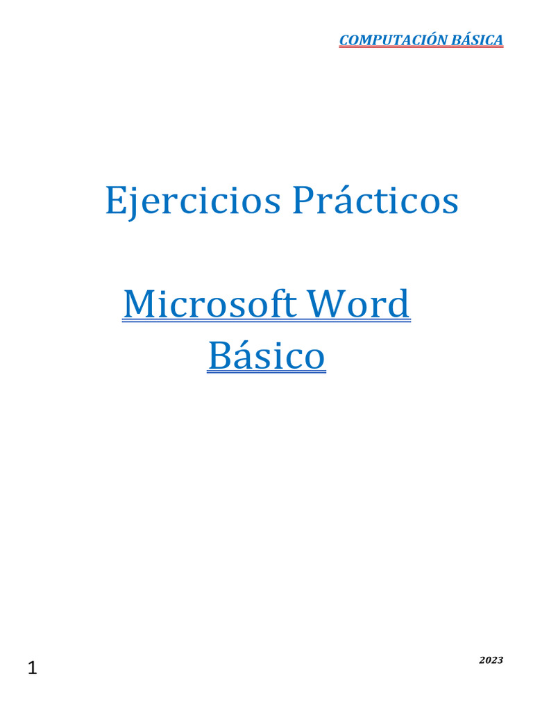 Microsoft-Word-Basico Practicas para Env | PDF | Microsoft Word | Informática