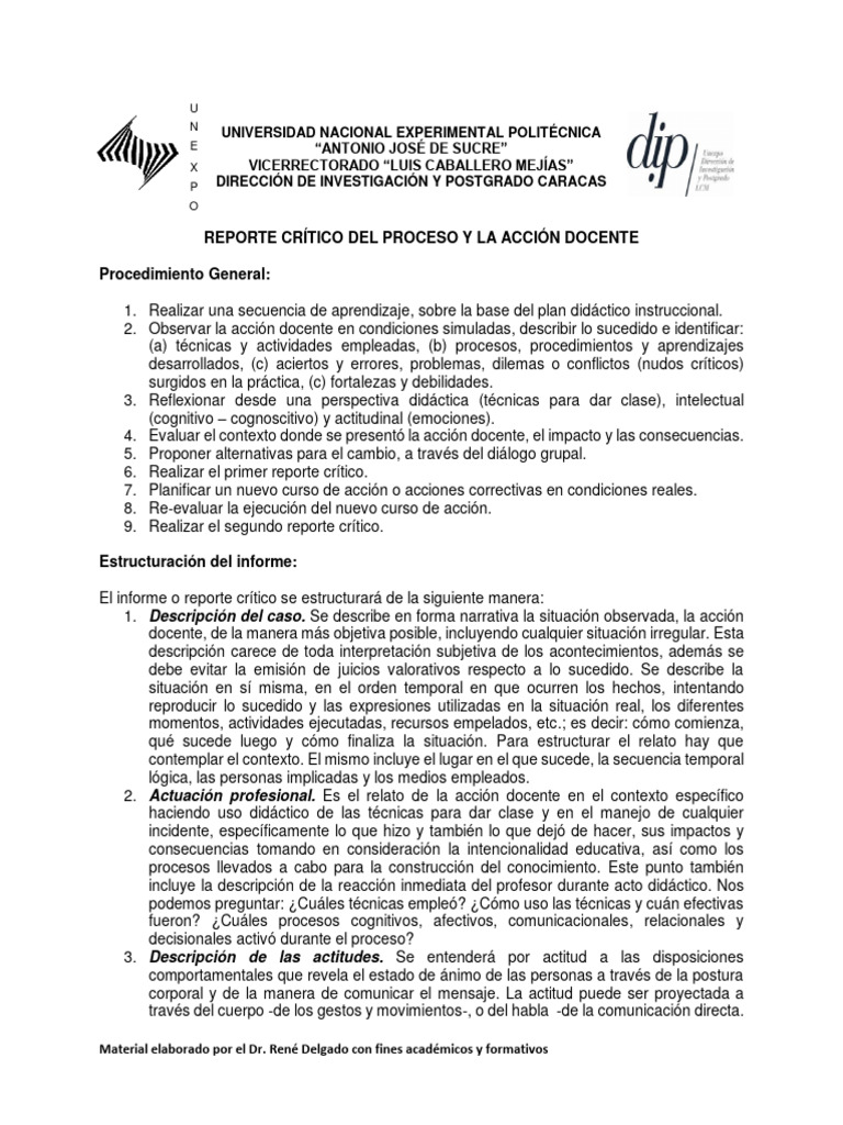 Reporte Crítico de Acción Docente | PDF | Las emociones | Comunicación