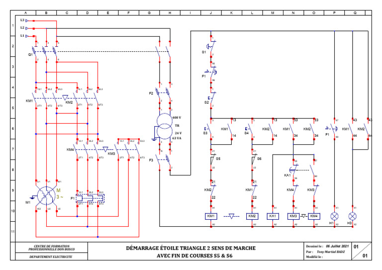 13-Démarrage Étoile-Triangle 2 Sens de Marche Avec Fin de Course | PDF