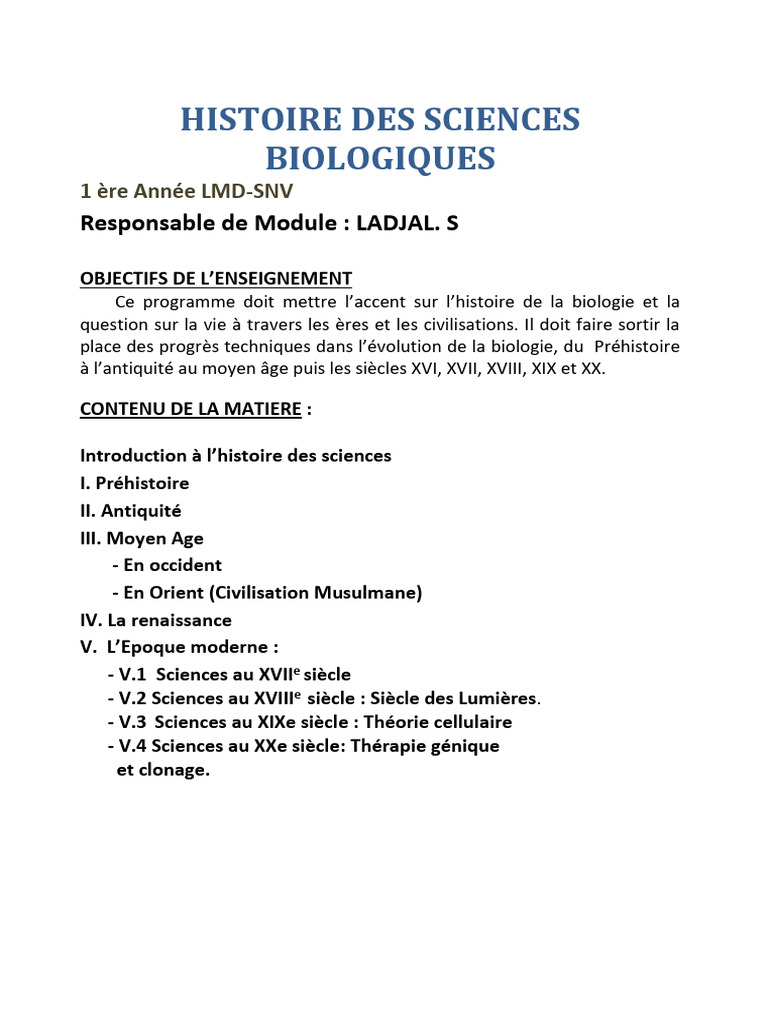 Histoire des Sciences Biologiques | PDF | Mésopotamie | Pythagore