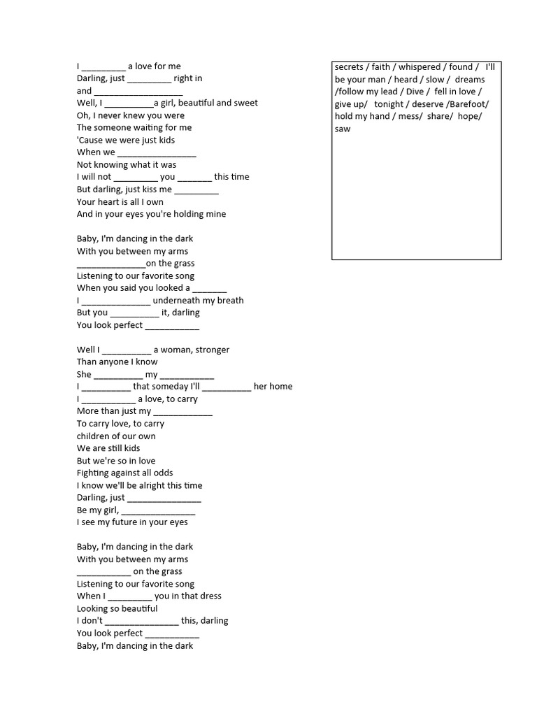 Perfect Ed Sheeran | PDF | Poetry