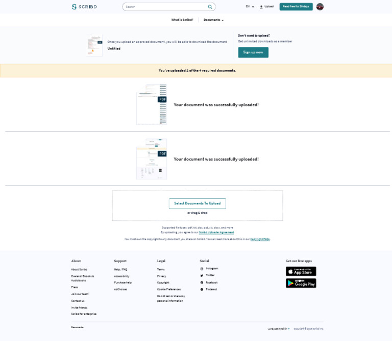 Upload A Document - Scribd1 | PDF | Scribd | Software