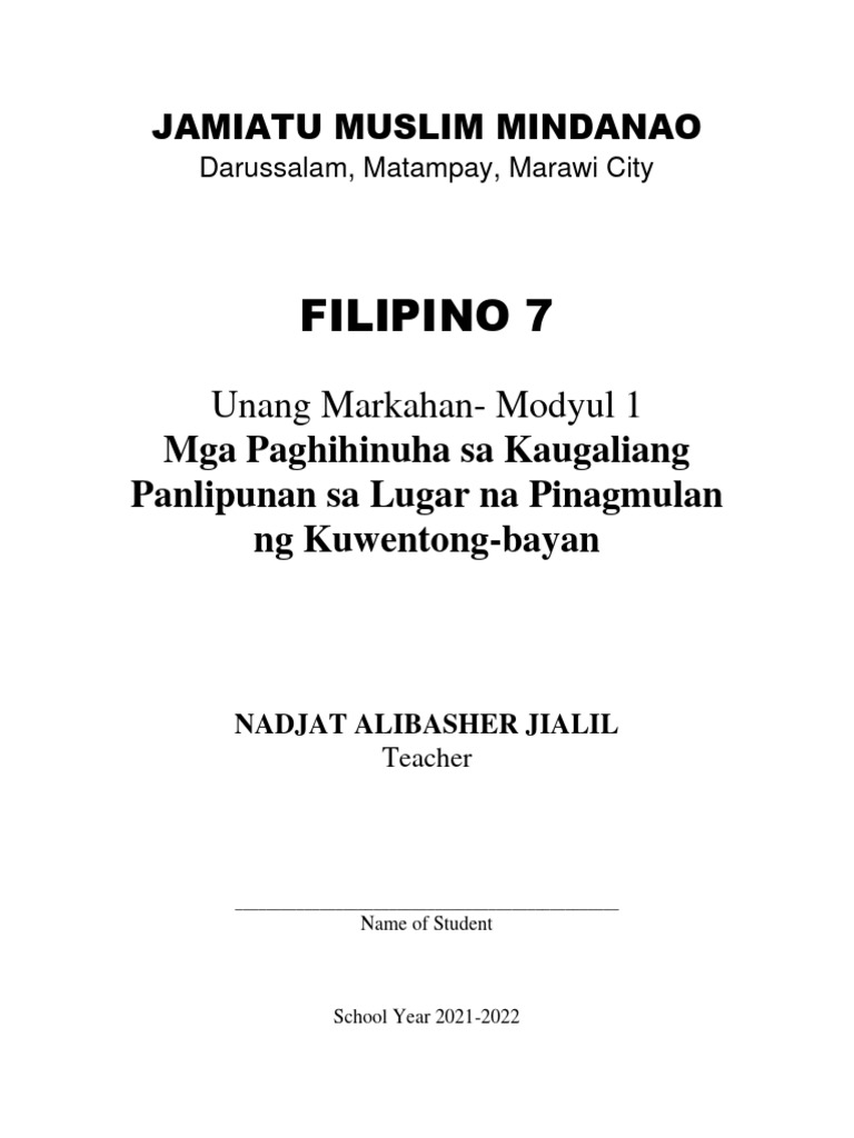 Filipino 7 121148 | PDF