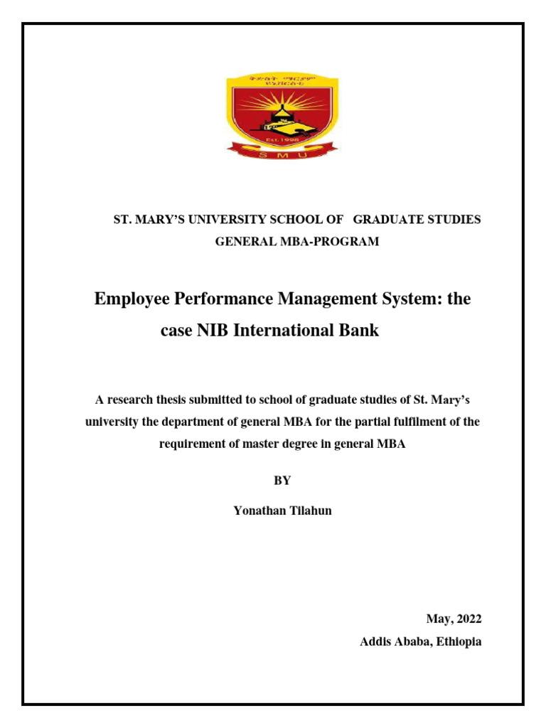 Yonatan Final Research | PDF | Performance Management | Performance ... Yonatan Final Research | PDF | Performance Management | Performance ...