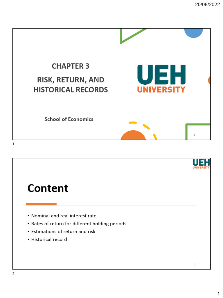Chapter 5 - Risk, Return and The Historical Record | PDF