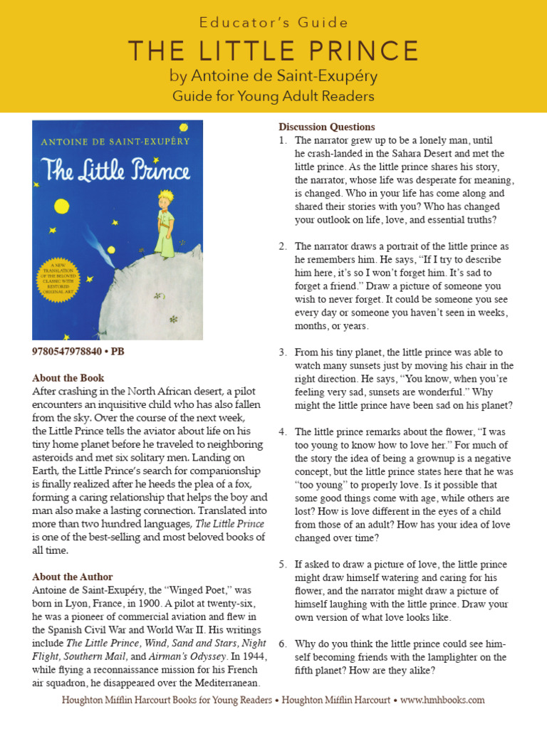 Littleprincediscussion Questions | PDF | The Little Prince