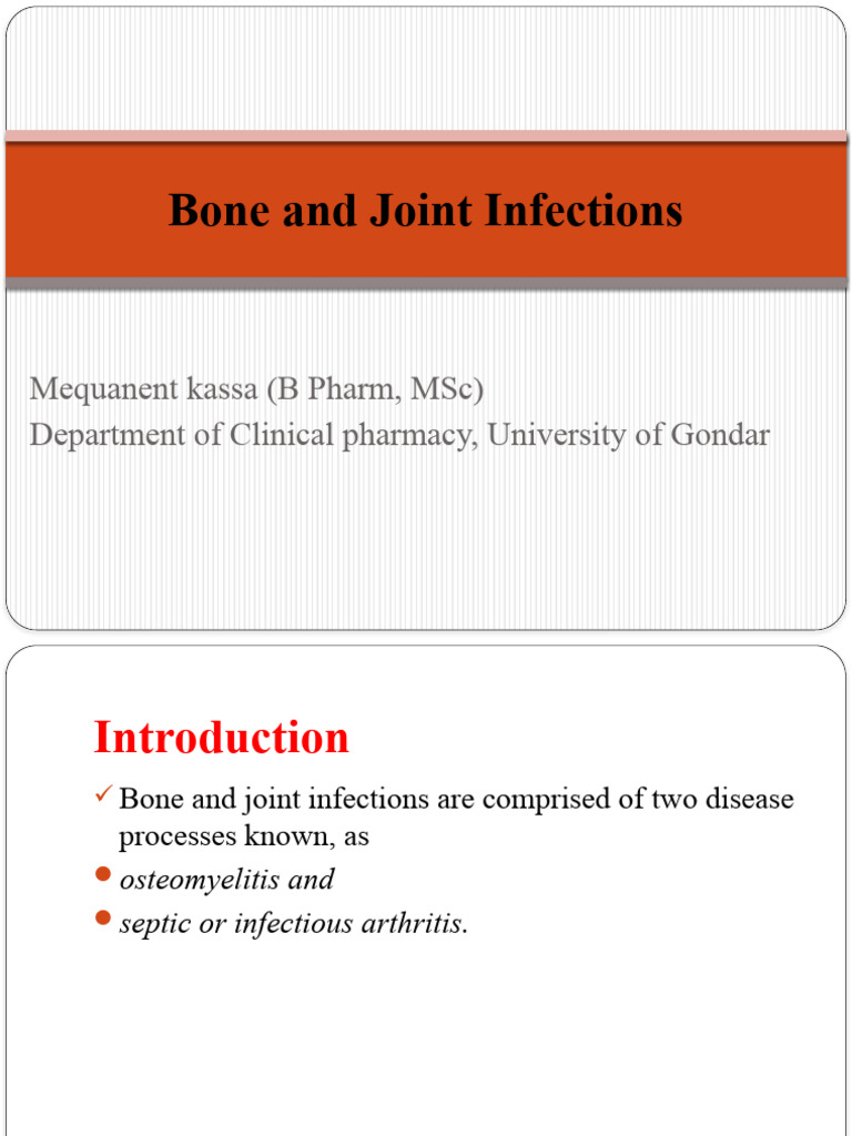 Bone and Joint Infections | PDF | Methicillin Resistant Staphylococcus Aureus | Infection