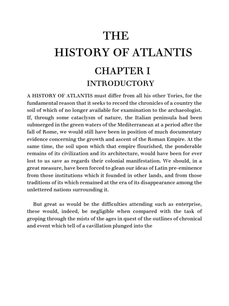 The History of Atlantis | PDF | Travel