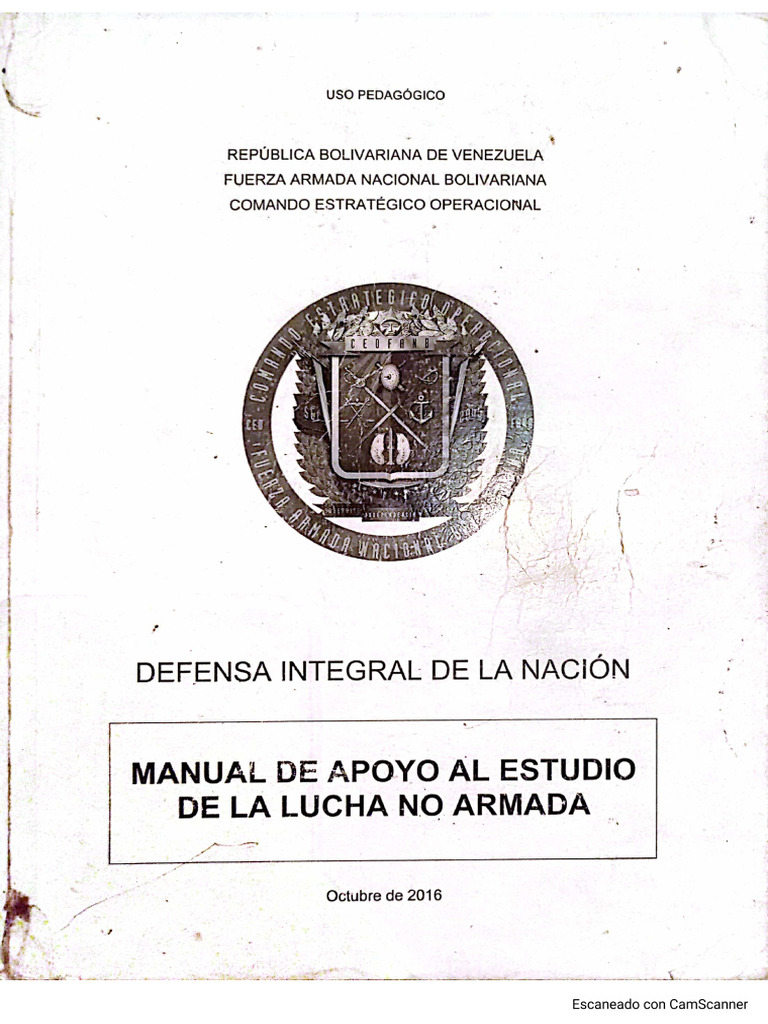 Manual de Apoyo Al Estudio de La Lucha No Armada DIN | PDF