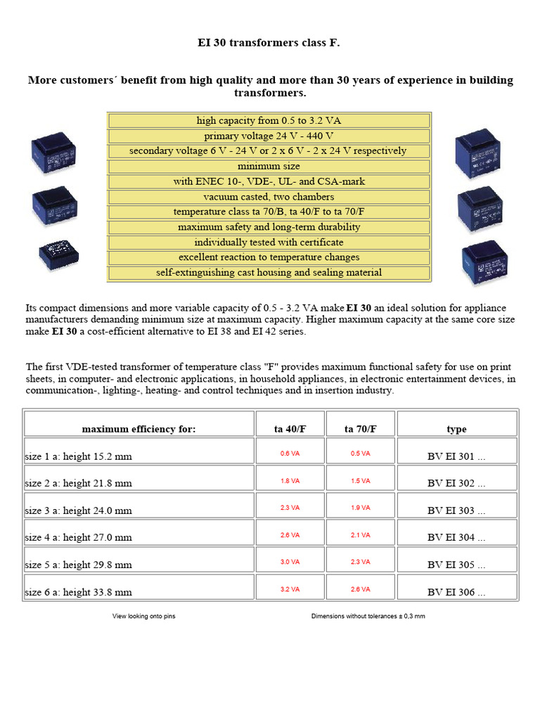 PDF - HAHN BV EI 30 Series | PDF | Transformer | Electrical Equipment