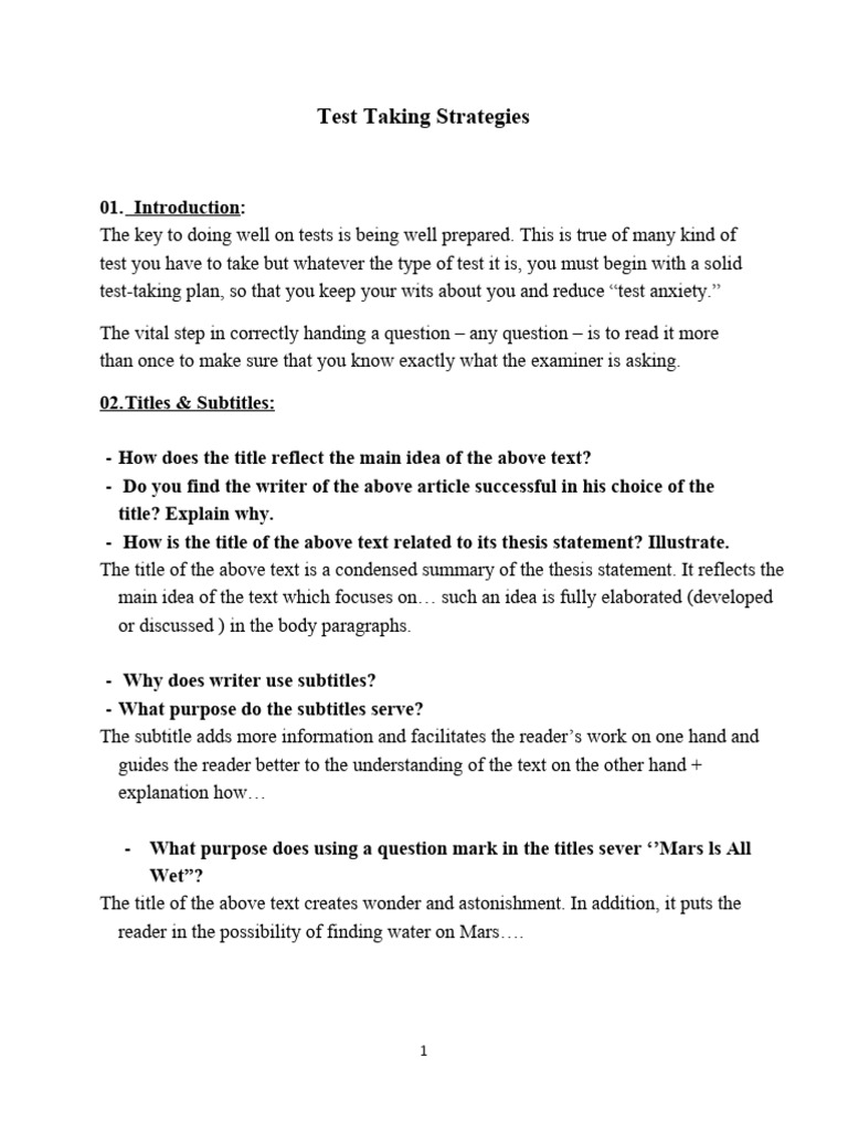 Test Taking Strategies | PDF | Air Pollution | Obesity
