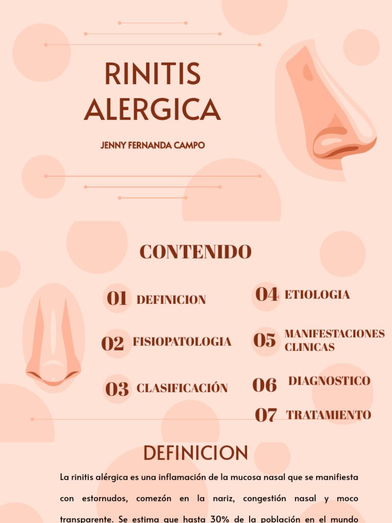 Rinitis Alergica | PDF | Alergia | Especialidades Medicas