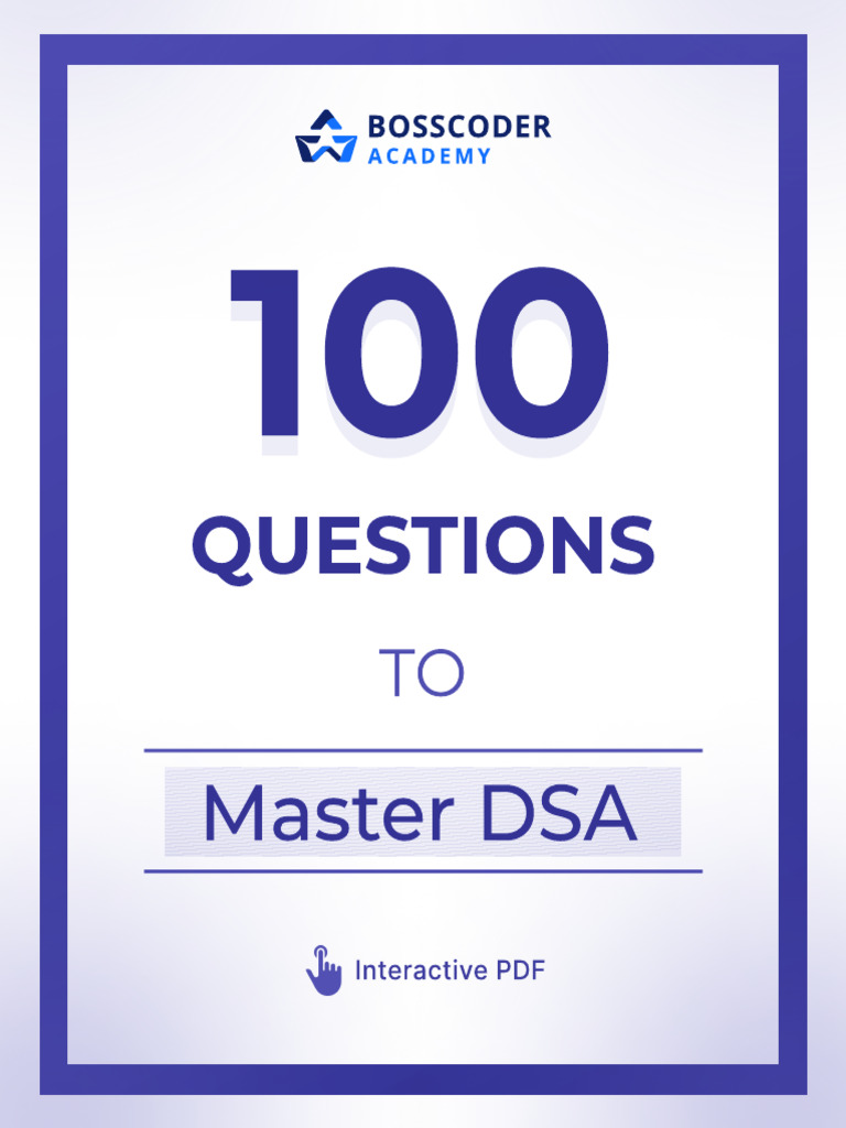 100 Questions To Master DSA | PDF | Matrix (Mathematics) | Time Complexity