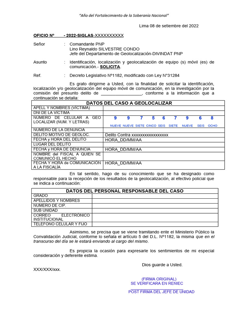 Modelo Oficio Requerimiento | PDF | Gobierno