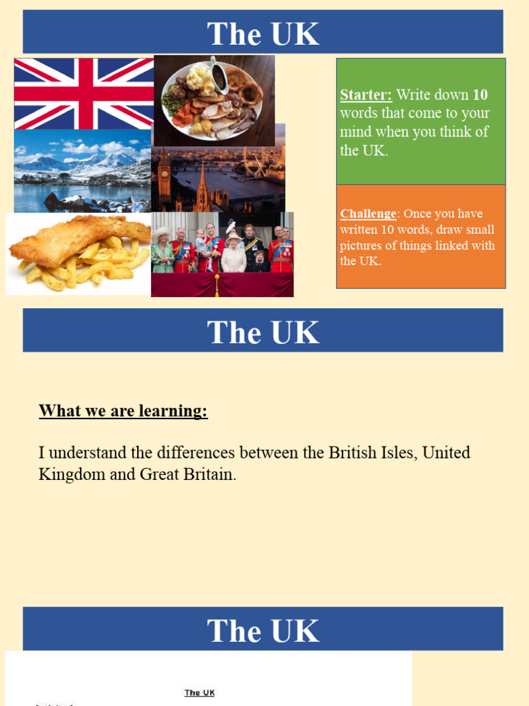 British Isles Great Britain and UK Powerpoint | PDF | United Kingdom ...
