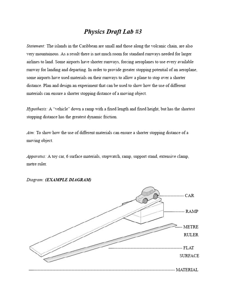Physics Draft Lab #3 | PDF | Force | Mass