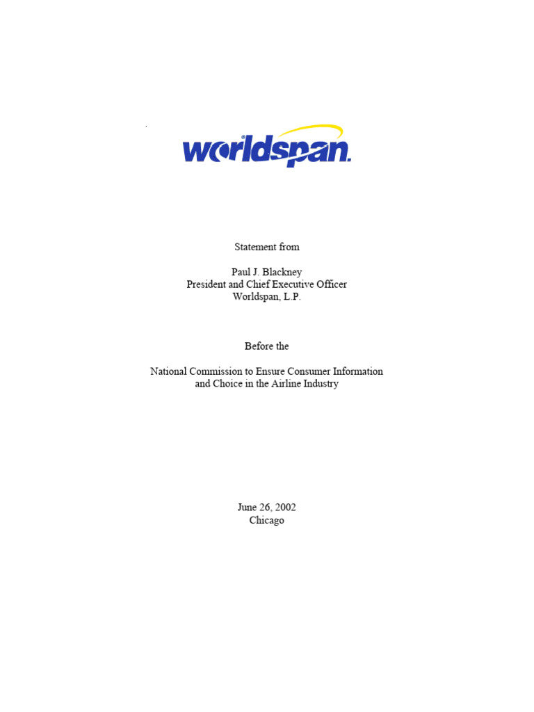 Worldspan | PDF | Business